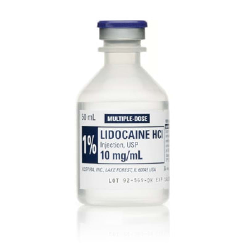 Lidocaine HCl 1%, 10 mg / mL Injection Multiple Dose Vial 50 mL | CircleAMedical